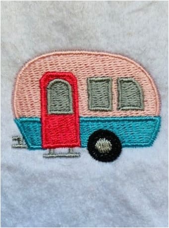 Camper Embroidery Design | RV Embroidery Design | Camping Embroidery ...