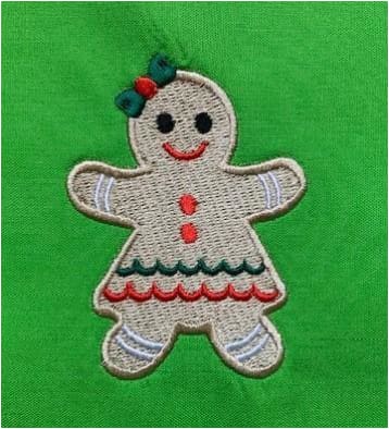 Gingerbread Girl Embroidery Design | Christmas Embroidery Design – Half ...