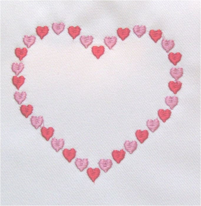 Heart Border Embroidery Design | Heart Frame Embroidery Design – Half ...