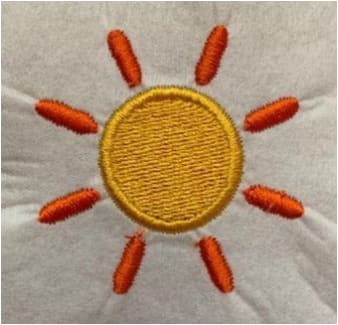 Sun Embroidery Design | Sunshine Embroidery Design – Half Moon Embroidery