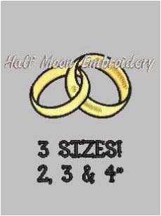 Wedding Rings Embroidery Design | Wedding Bands Embroidery Design ...