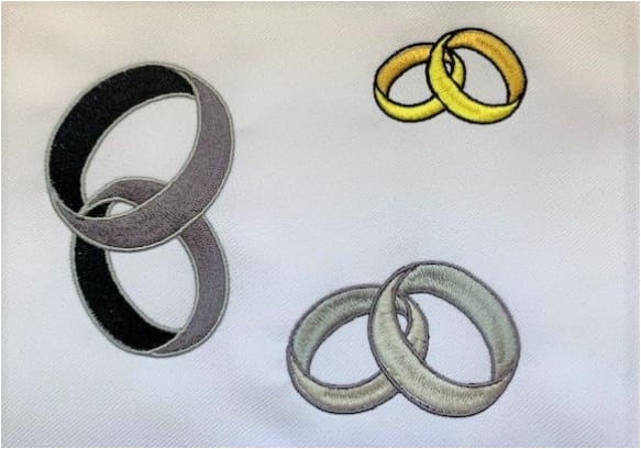 Wedding Rings Embroidery Design | Wedding Bands Embroidery Design ...